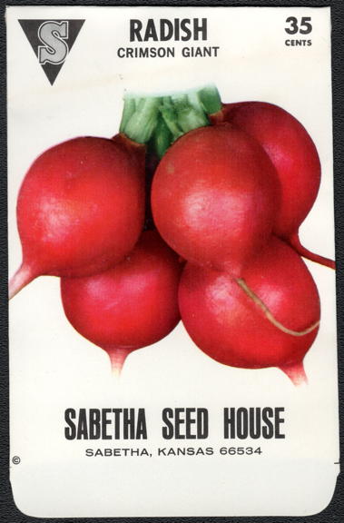 Crimson Giant Radish Seed Packet - Sabetha Seed House